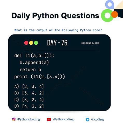 Python Coding Challenge Day 76 What Is The Output Of The Following Python Code Python