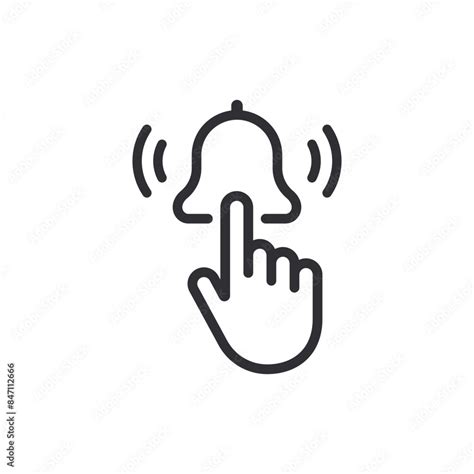 Forefinger Pointer Cursor Turn On Button Turn Off Hand Mouse Cursor Notification Sign Bell