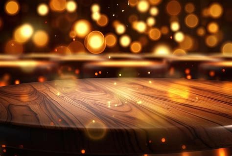 Premium Ai Image Wooden Tabletop Background