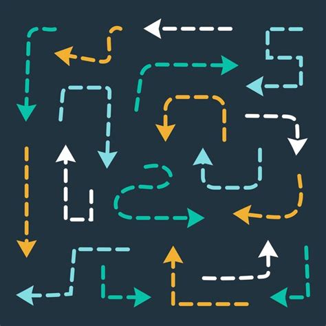 Premium Vector Dashed Arrow