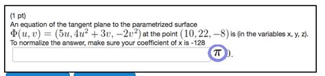 Solved An Equation Of The Tangent Plane To The Parametrized Chegg Com