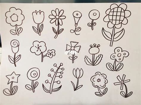 花朵简笔画图片 花朵简笔画图片大全 画趣文库（我爱生活）