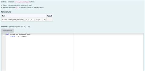 Solved Define A Function Sortedanddedupped Which • Takes A