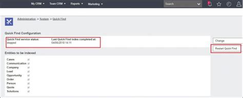 Crm Quick Find Functionality Stopped Working In Sage Crm Sage Crm Tips Tricks And Components