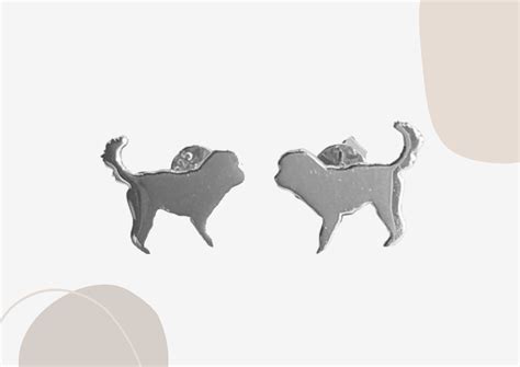 Cockapoo Silver Stud Earrings Mylee London