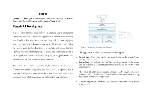 Unit Ii Ui Design Mobile App Dev Gesture Based Interfaces And Layouts