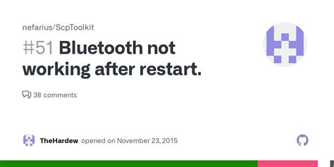 Bluetooth Not Working After Restart · Issue 51 · Nefarius Scptoolkit · Github