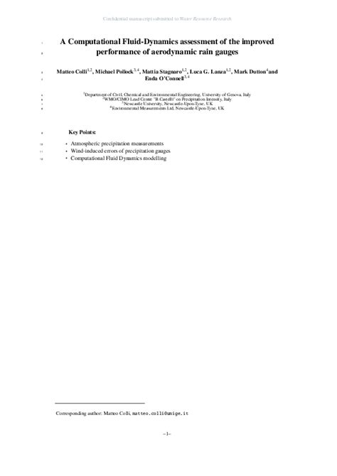 Pdf A Computational Fluid‐dynamics Assessment Of The Improved Performance Of Aerodynamic Rain