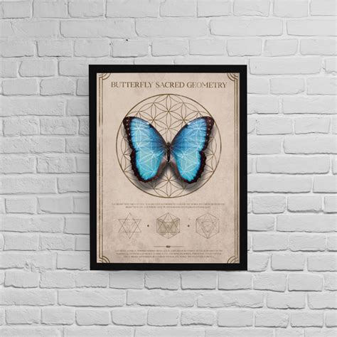 Постер с рамка Butterfly Scared Geometry