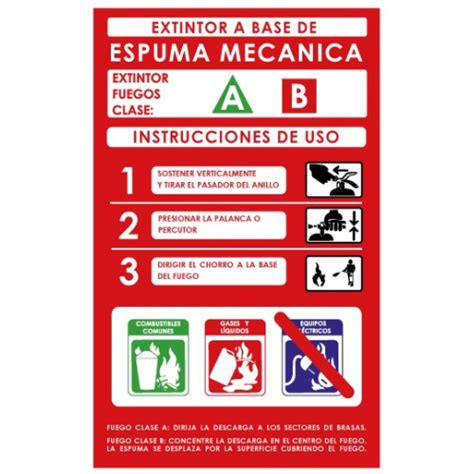 Etiquetas De Extintor Delanteras Y Traseras Megacenter