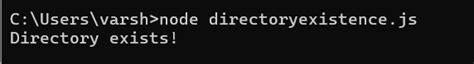 node fs existssync method tpoint tech