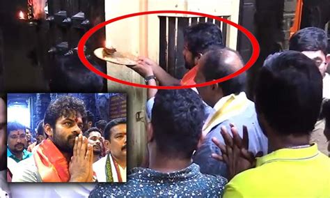 సాయితేజ్ చేతుల మీదుగా హారతి శ్రీకాళహస్తి ఆలయ ఆచార వ్యవహారాల విషయంలో