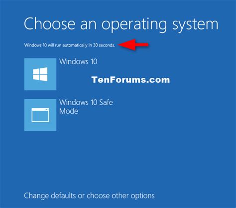 Choose Default Operating System To Run At Startup In Windows Tutorials