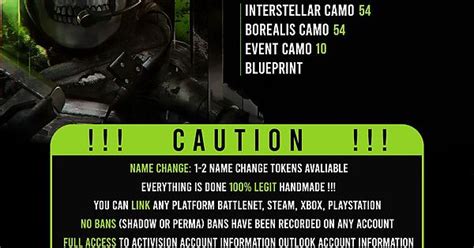 623 Level With Blackcell Intersteller Borealis Camos Mw3 54 54 Mw3 Steam Handmade