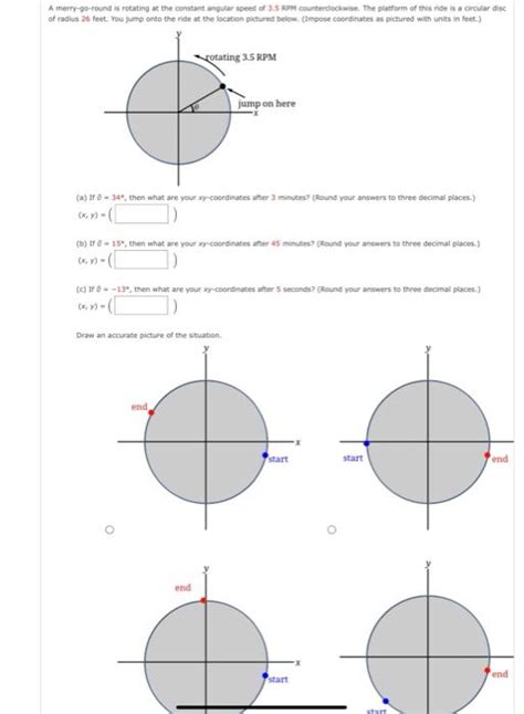 Solved A Merry Go Round Is Rotating At The Constant Angular