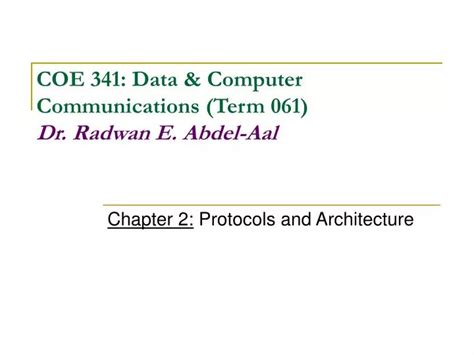 Ppt Chapter 2 Protocols And Architecture Powerpoint Presentation