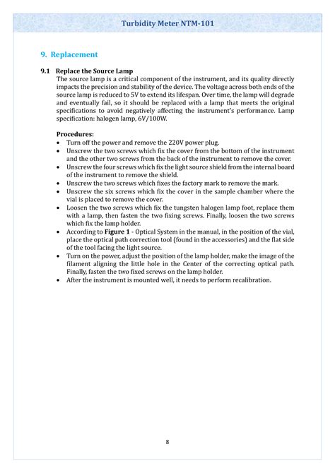 Turbidity Meter Ntm 101 Operating Manual Labnics