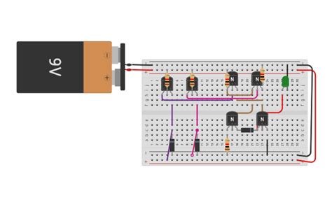 Circuit Design Ttl Nor Tinkercad