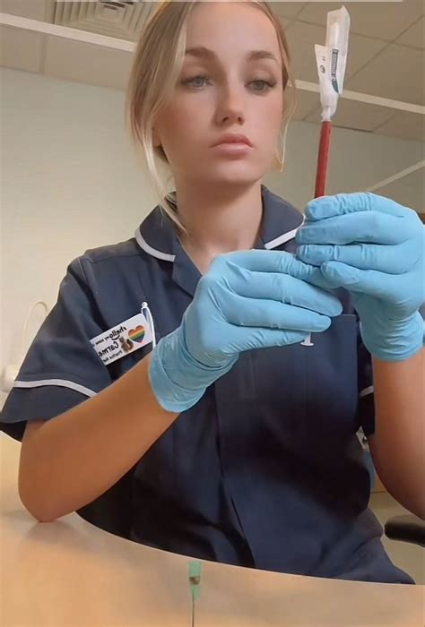 Pin By Mask And Glove On Blue Nitrile Gloves In 2022 Nurse Dress Uniform Nursing Dress Fashion