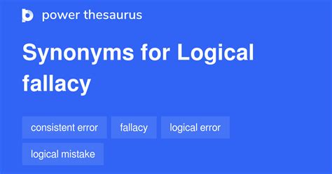 Logical Fallacy Synonyms 154 Similar Words And Phrases