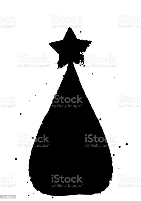 손으로 그린 크리스마스 휴가 카드 새 해 그런 지 색종이와 전나무 나무입니다 벡터입니다 0명에 대한 스톡 벡터 아트 및 기타 이미지 Istock