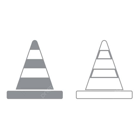Road Cone It Is Black Icon White Warning Construct Vector White