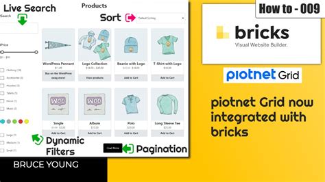 Piotnet Grid Now Integrates With Bricks Builder Live Search Categories Attributes Load More