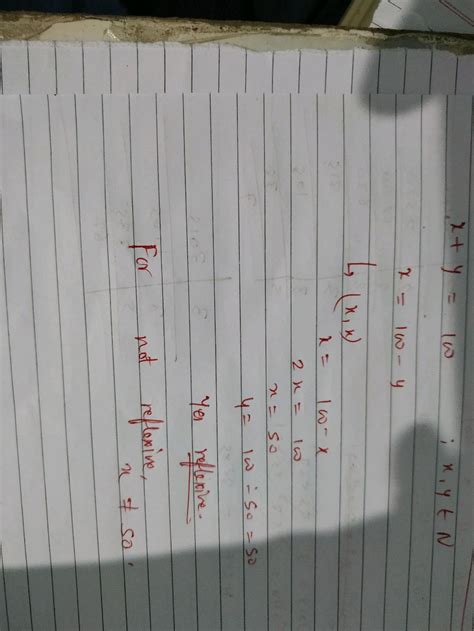 On The Of Natural Numbers N The Relationn R Is Defined By X R Y Iff X Y