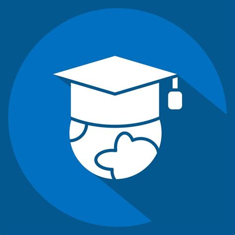 Premium Vector Icon Global Education Related To Learning Symbol Long Shadow Style Simple