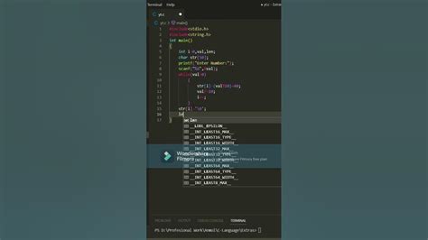C Programming To Convert Integer Into String Youtube