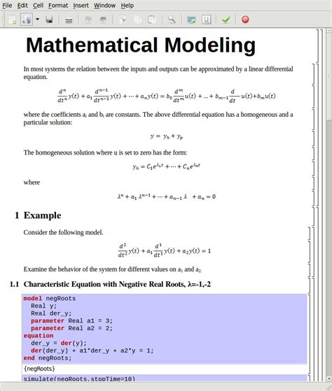 Omnotebook With Drmodelica And Drcontrol — Openmodelica Users Guide V195 Documentation