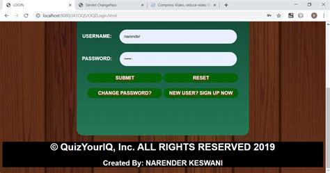 Github Narender Rk10java Servlet Jsp Web Quiz Application