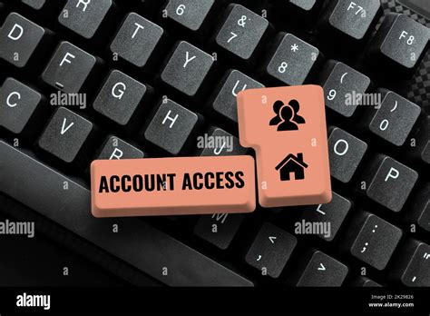 conceptual display account access conceptual photo full privilege for