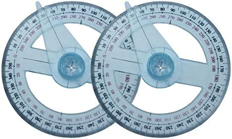 360 Degree Protractor Angle Measure 2pcs Protractor Circle Protractor