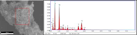 Peaks In The X Ray Spectrum And Microstructure Images Indicating The