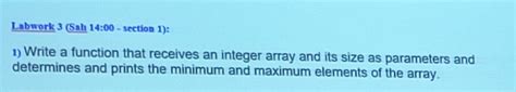 Solved Labwork 3 Sah 1400 Section 1 1 Write A