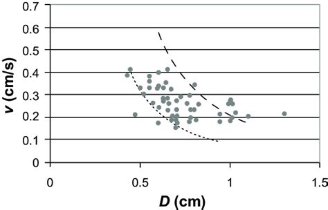Plot Of The Relationship Between Retraction Velocity V And The Vessel