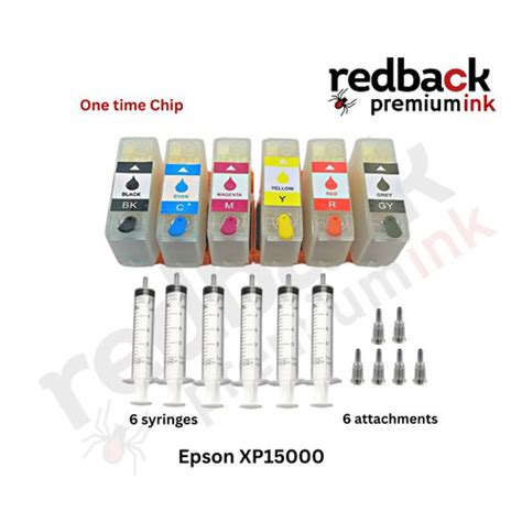Epson Exp Photo Hd Xp15000 Compatible Refillable Cartridges One Time Chip Redback Premium Ink