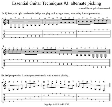 Essential Guitar Techniques 3 Alternate Picking Thumbnail Cliff Smith Guitar Lessons