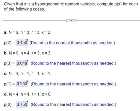 Solved Given That X Is A Hypergeometric Random Variable