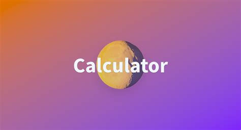 Calculator A Hugging Face Space By Sonjil