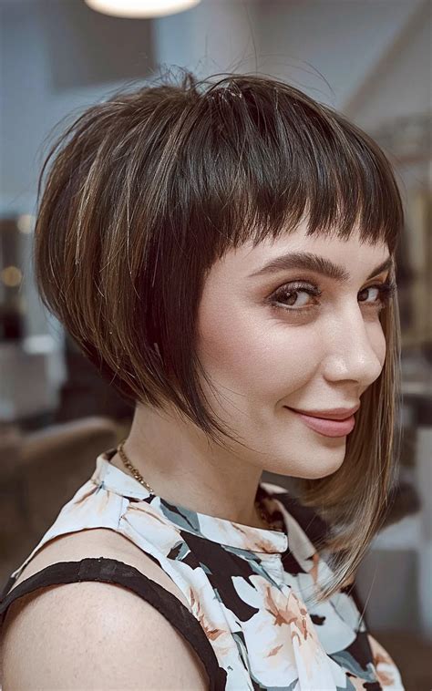 Asymmetrical Bob With Bangs That Are Stylishly Edgy