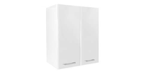 Кухненски шкаф горен с две врати In Mdf V60 бял гланц • Модулна кухня In Mdf бяла гланц • Мебели