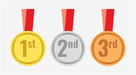 First Second Third Medals