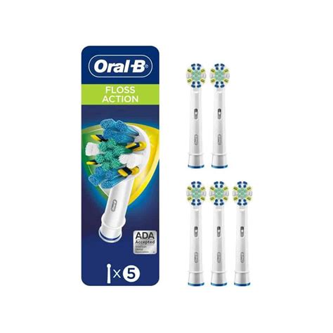 Oral B Floss Action Electric Toothbrush Replacement Brush Heads 5 Pack