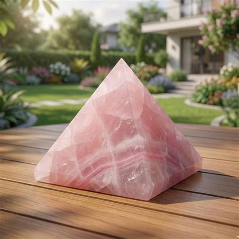 Rose Quartz Pyramid Heart Chakra Healing Crystal Etsy