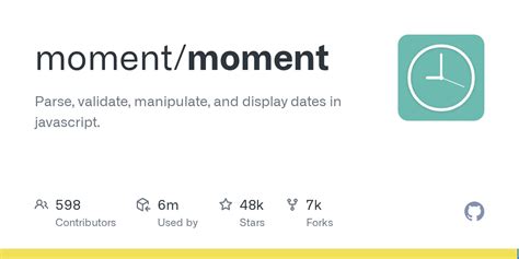 Github Momentmoment Parse Validate Manipulate And Display Dates