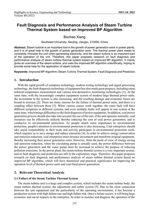 Pdf Fault Diagnosis And Performance Analysis Of Steam Turbine Thermal System Based On Improved