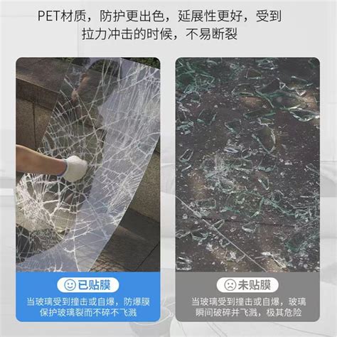 10米玻璃防爆膜透明防碎家用贴纸浴室沐浴房移门钢化卫生间安全膜 虎窝淘