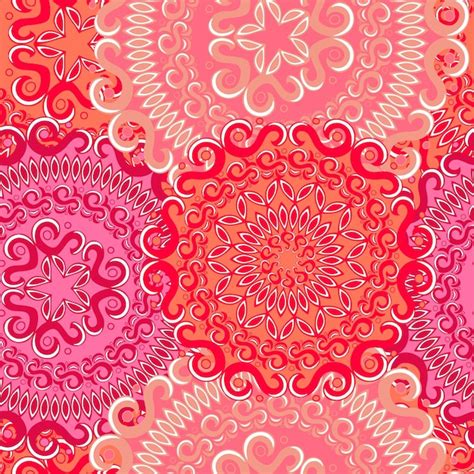 Premium Vector Mandala Circular Ornament Seamless Pattern Vector Illustration